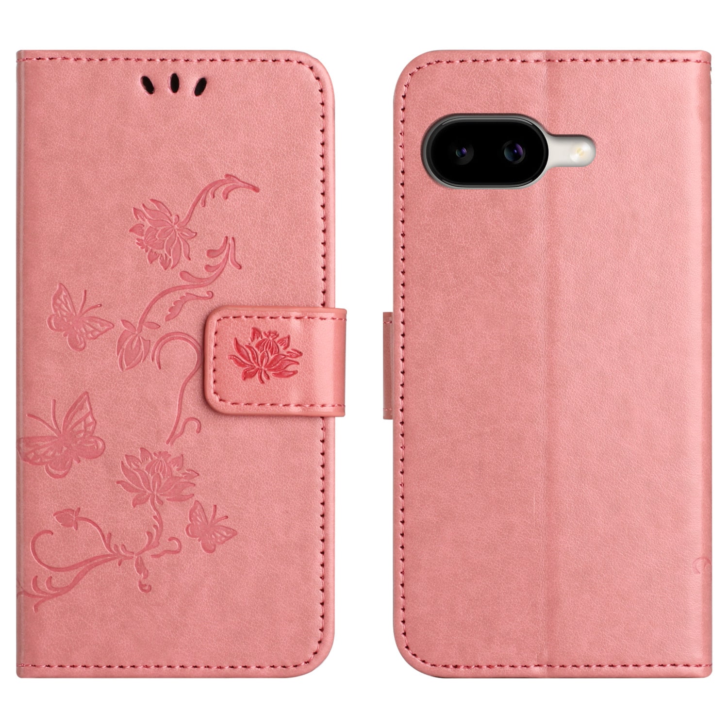 Google Pixel 10a Mobiletui med sommerfugler, Rosa - Teknikmagasinet