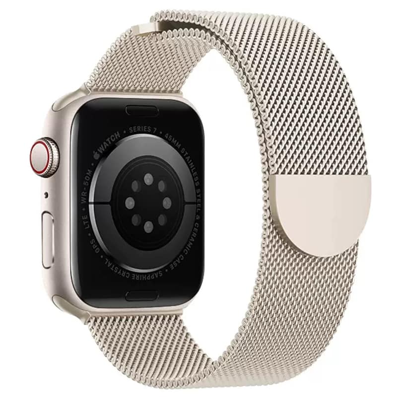 Apple Watch Ultra 49mm 3rd Gen Reim Milanese Loop Starlight Apple Watch ...